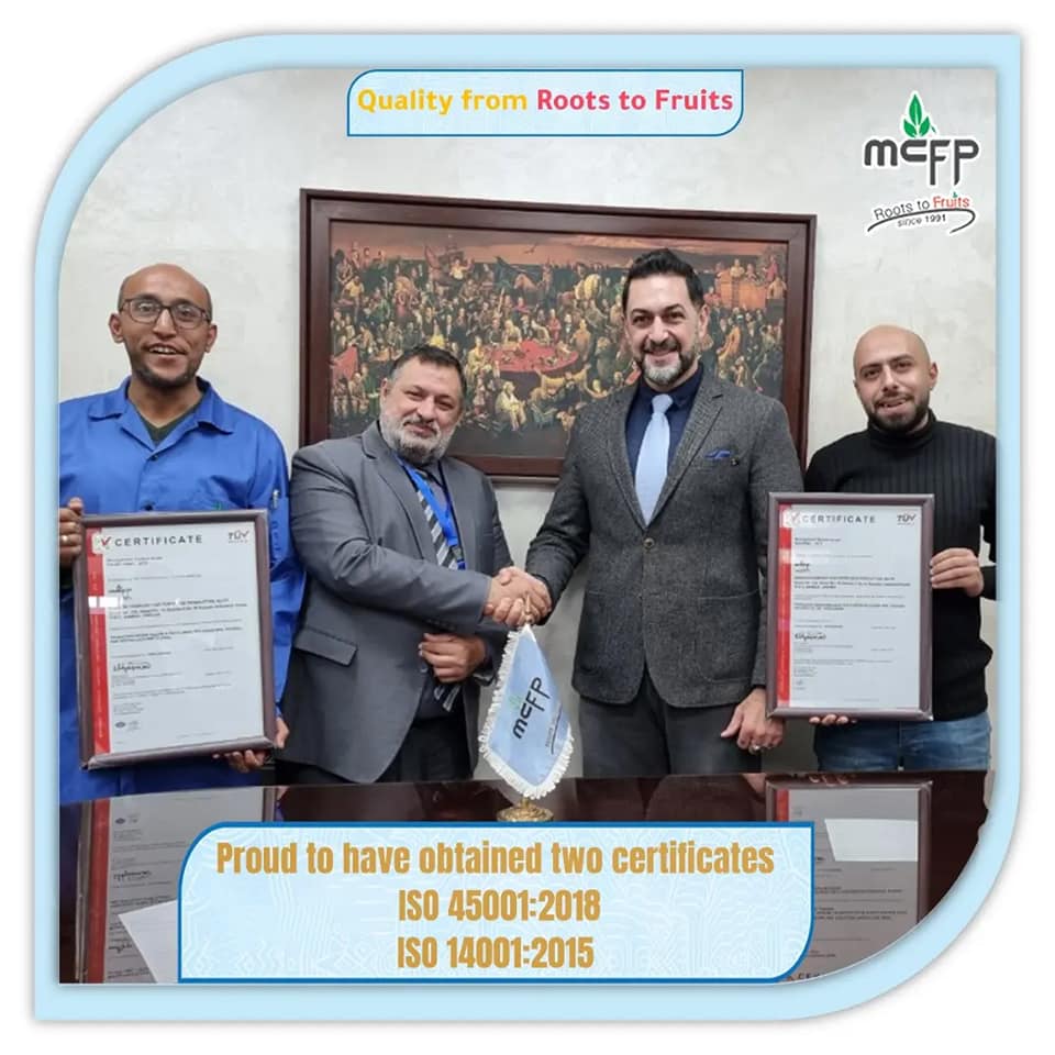 MCFP awarded the ISO 45001: 2018 and the ISO 14001 :2015 certifications